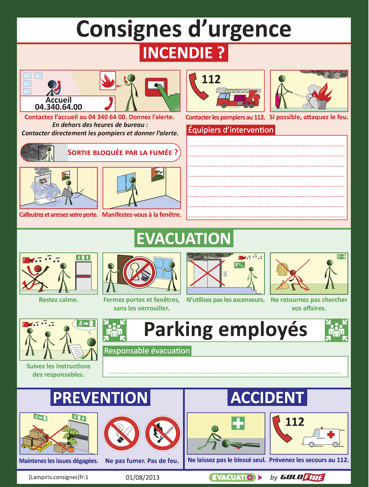 Evacuatio - Consignes de sécurité